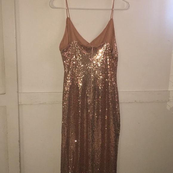 SHEIN | Dresses | Shein Rose Gold Dress | Poshmark